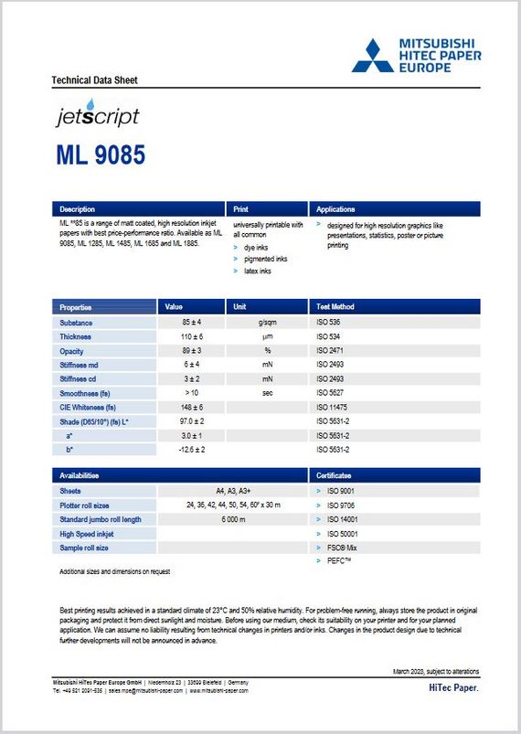 Downloads | Mitsubishi HiTec Paper